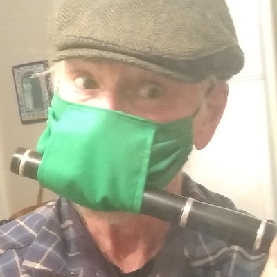 Flute Mask Face Covering, Musical Instrument Mask, Band Face Mask ...