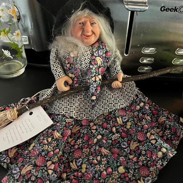 Unice the Handmade Kitchen Witch Doll - Etsy