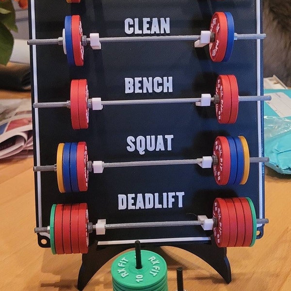 Weightlifting Personal Tracking Board, 5 Lifts, Show off Your Work on 5 ...