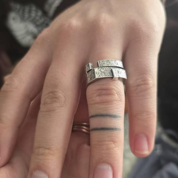 Rusted Square Signet Ring – Unique Sterling Silver Ring for Men ...