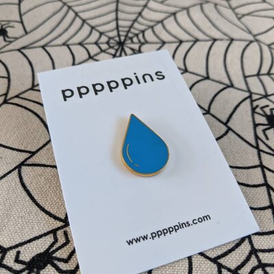 Water Drop Enamel Pin - Etsy