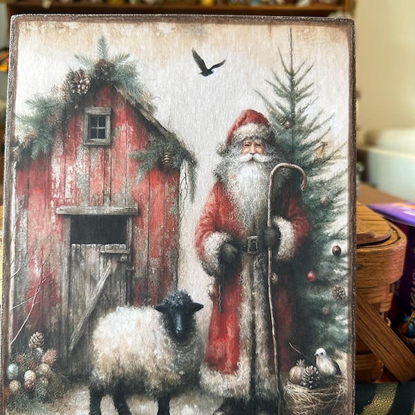 Snowman Winter Christmas Handmade Primitive Snow 1816 Wynter Folk Art ...