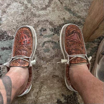 Sheridan Floral With Initials Custom Leather Hey Dudes Shoes - Etsy