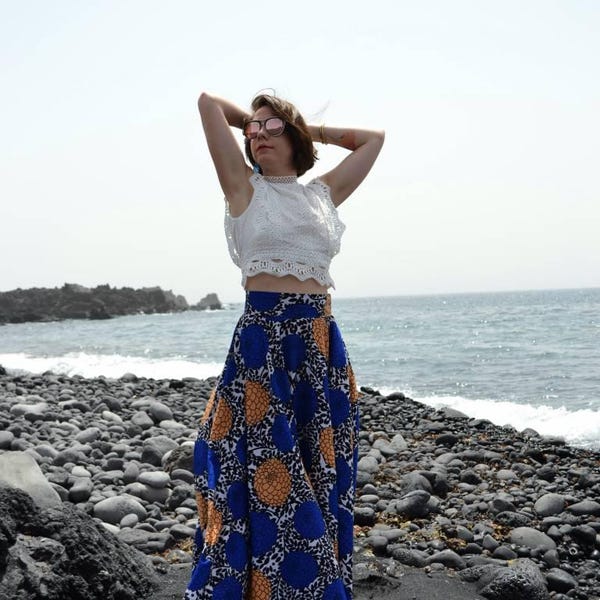 V-neck Puff Sleeve Linen Maxi Dress, Linen Gathered Summer Dress Sewing ...