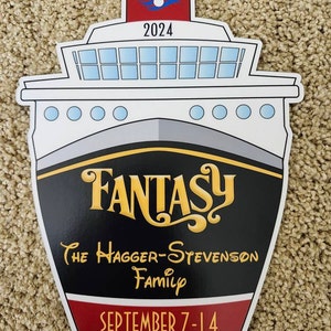 Our 1st Disney Cruise Ship Name Tag Family Magnet Personalized Disney ...