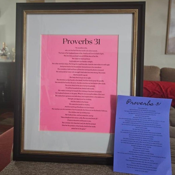 PRINTABLE - Proverbs 31:10-31 - Description of a Godly Woman, Scripture ...