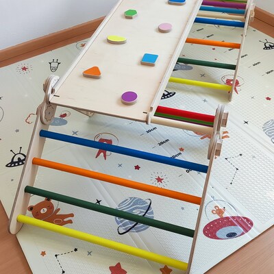 Double Sided Sliding Climbing Ramp for Woodwork for Kids Ramps Foldable ...