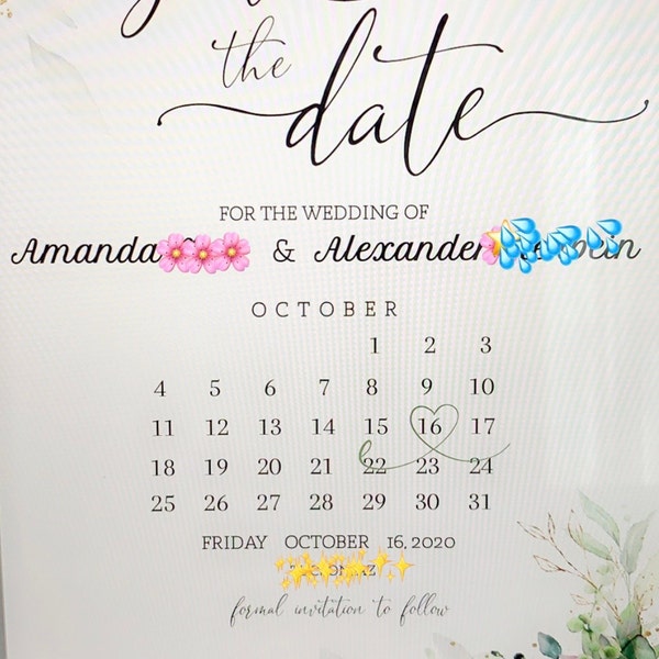Save the Date Calendar, Save the Date Template With Photo, Save the ...