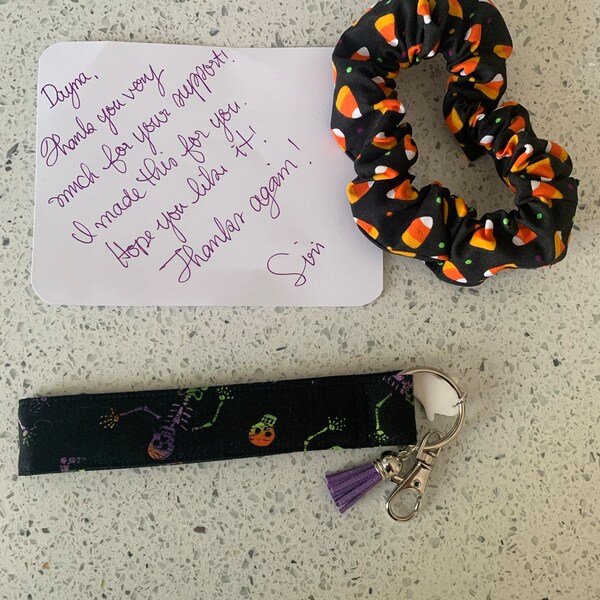 Halloween Wristlet Keychain Tassels Lobster Claw Clipper Spooky ...