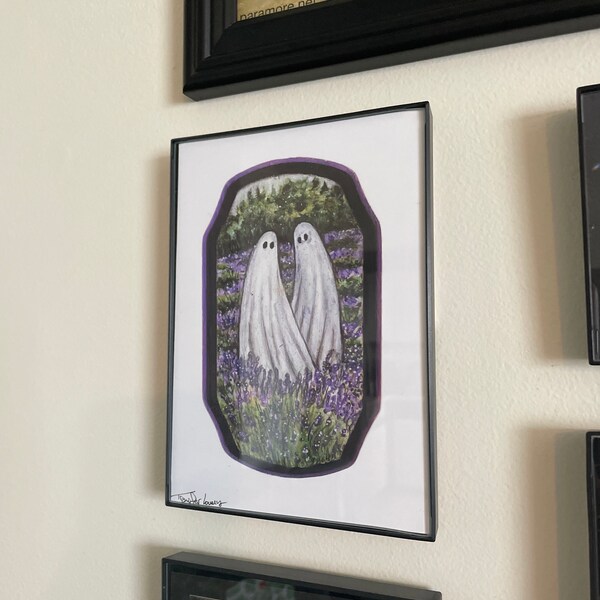 Love Ghosts, Art Prints, Watercolor Painting, Lavender Painting, Ghost ...