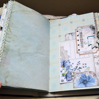 Shades of Blue Junk Journal Paper Pack, Journaling Kit, Scrapbooking ...