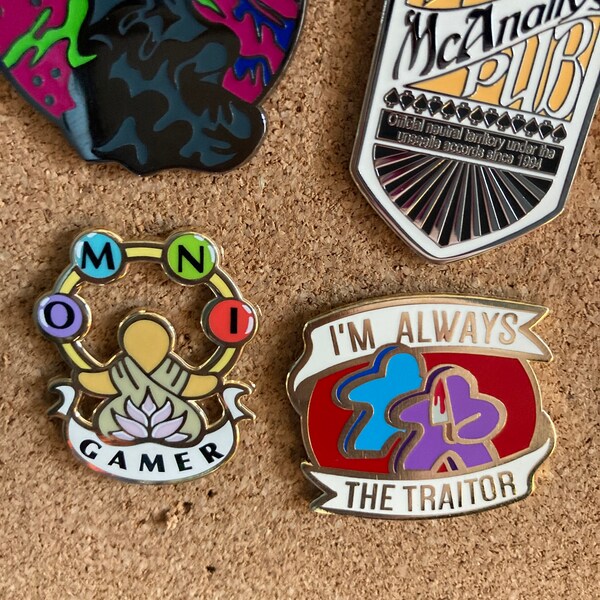 Omni Gamer, Board Game Enamel Pin - Etsy