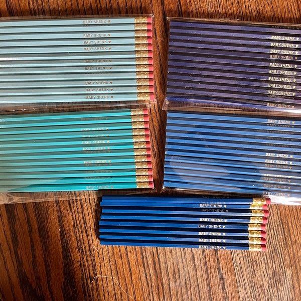 Blue Custom Pencils - 10 Personalized Pencils, Name Pencils, Customized ...