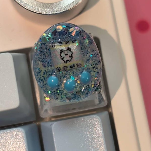 Artisan Resin Kawaii Strawberry Bunny Keycap, Cute ESC Key for ...