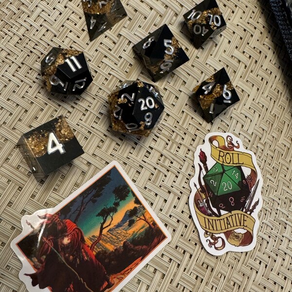 Jester's Gambit Dnd Dice Set D&D Dice Resin Dice Set Sharp Edge Dice ...