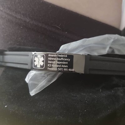 Customized Silicone Medical Alert Bracelet,engraved Medical Information ...