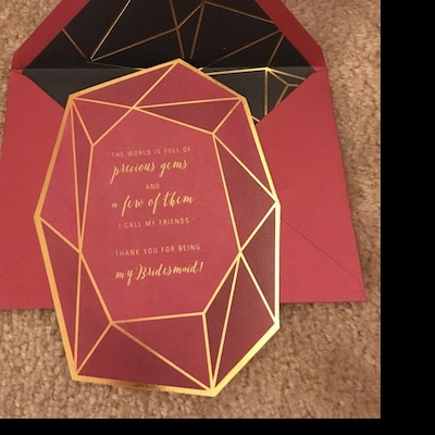 Geometric Luxe Hexagon Wedding Invitation, Modern Industrial Wedding ...