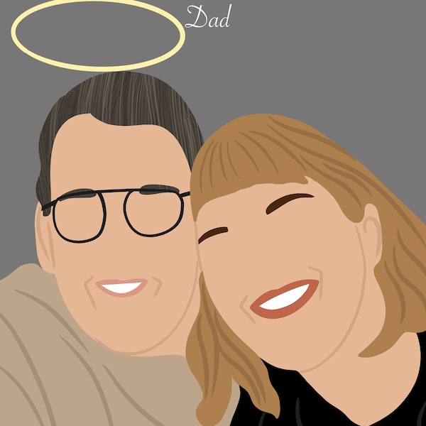 Custom Minimalist Digital Portrait Faceless Illustration ASAP ...