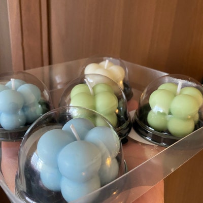 SMALL Bubble Cube Candle, Small Scented Candle, Hand Poured Cute Candle ...