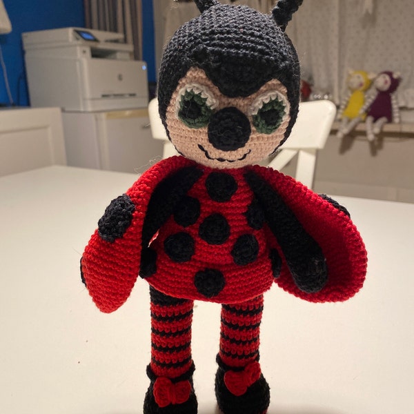 Crochet Pattern Doll Ladybug. Tutorial Ladybug in English in PDF ...