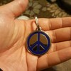 Peace Sign Enamel and Stainless Steel Personalized Custom Pet Tag With ...