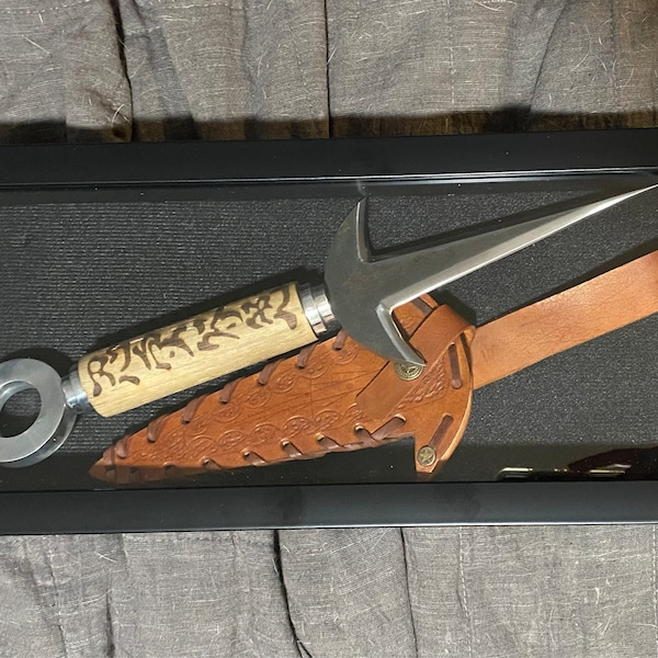 Minato Kunai Replica 5160 Spring Steel Forged Kunai Knife Real Metal ...