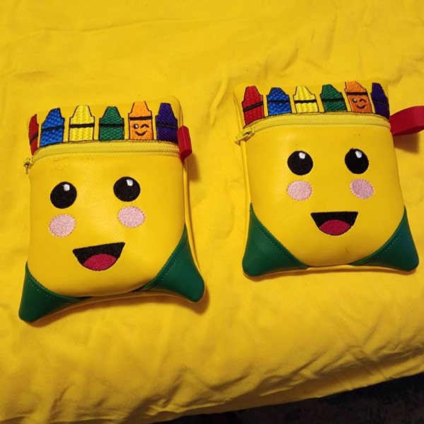 Zipper Crayon Bag - Crayon Pouch - Craft Case - Kids Activity Bag ...