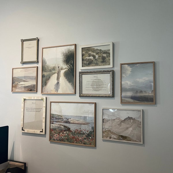 Christian Gallery Set of Nine / DIGITAL DOWNLOAD / Psalms 23 Scripture ...