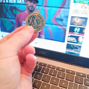 Hand-painted AA 5 Year Chip | Blue Sobriety Medallion | Recovery Gift ...