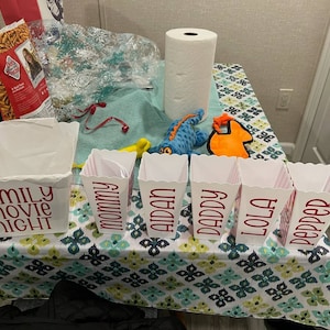 Personalized Family Movie Night Gift/ Popcorn Container Set/ Custom ...