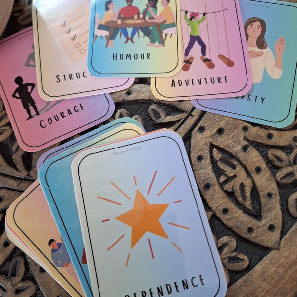 40 Values Cards - Etsy