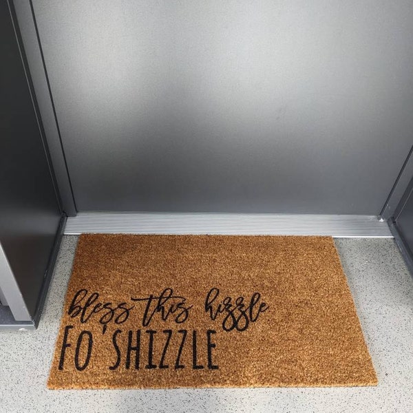 Doormat Bless This Hizzle Fo'shizzle Funny Doormat Cute Snoop Welcome ...