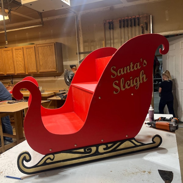 Life-size Santa Sleigh DIY Kid's Rolling Build Plans *PDF* - Etsy