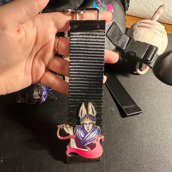 Wide Pin Holder Keychain / Black Keychain Pin Keeper / 1.5 Width / Wide ...