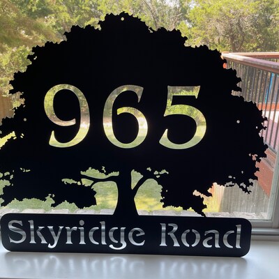 Tree Home Address Number, Address Sign, Custom Address Number, Indoor ...