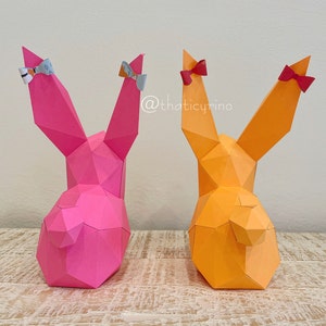 Papercraft Rabbit Sculpture, Bunny Papercraft, Papercraft Animals, DIY ...