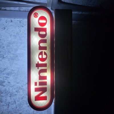 Nintendo Video Game Logo Sign 8.5in 3D Printed, Man Cave, Game Room ...