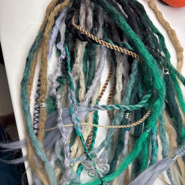Enchanted Forest Fairy Set 35 Se Dreadlock Extensions With Decorations ...