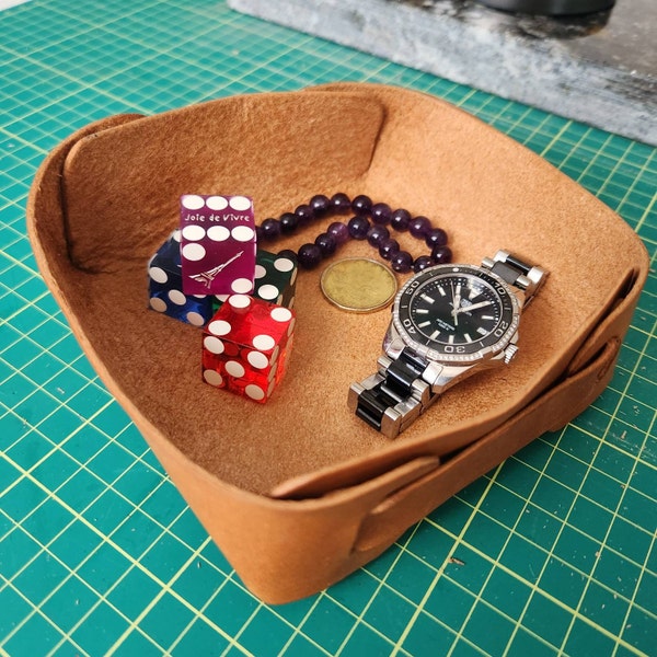 Stitch-less and Snap-less Leather Valet Tray PDF Pattern: Two Sizes ...