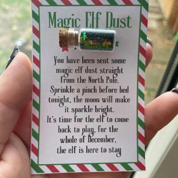 Printable Magic Elf Dust Poem Cards, Poem Cards for Elf Dust, Make Your ...