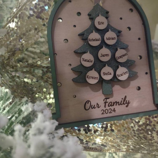 Personalized Christmas Scene Ornament, Holiday Ornament, Christmas Tree Ornament, Mountain ...