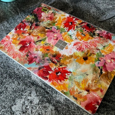 Surface Laptop 3 Stickers Microsoft Surface Skin Retro Flower Stickers ...