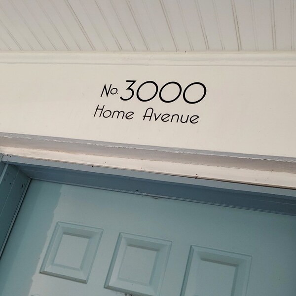 House Number Decal, Street Address Sticker, Personalized Door Number ...