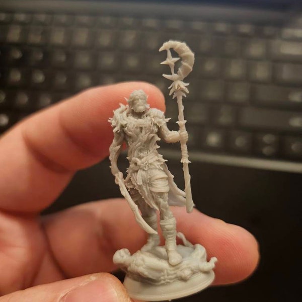 Elf Druid Miniature Wild Mage Mini Dungeons and Dragons Mini RPG ...