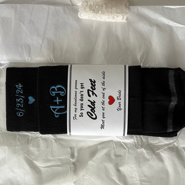 Wedding Socks, Grooms Socks, Black, so You Don't Get Cold Feet. Meet ...