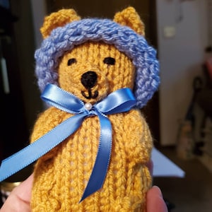 Loom Knitting Teddy Bear Pattern for 24 Peg Round Loom With Video ...