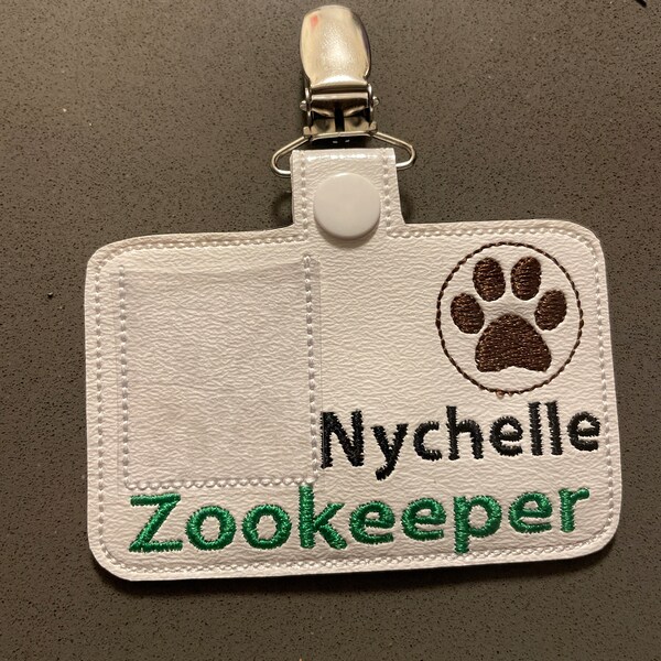 Pretend Play Zookeeper Badge - Handmade Child Gift Educational ...