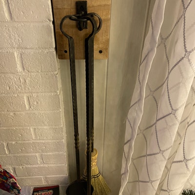 Hand Forged Wrought Iron Fireplace Tool Stand W/twist .... - Etsy