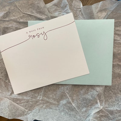 Personalized Stationery Script Personalized Stationary Stationary ...