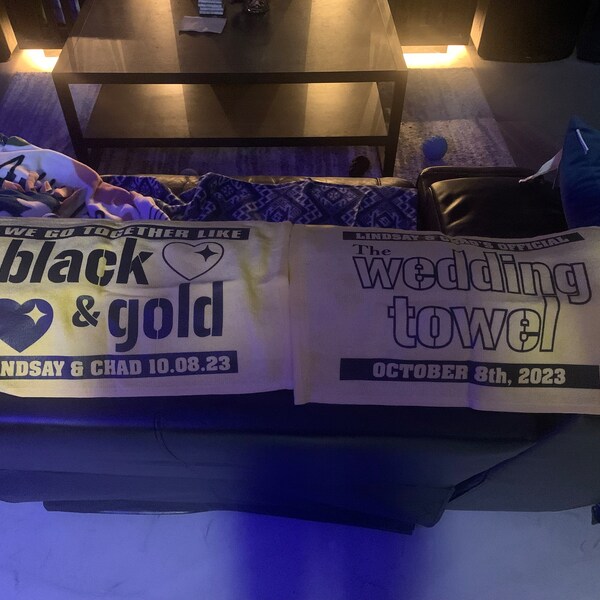 Personalized Wedding Rally Towels - Etsy